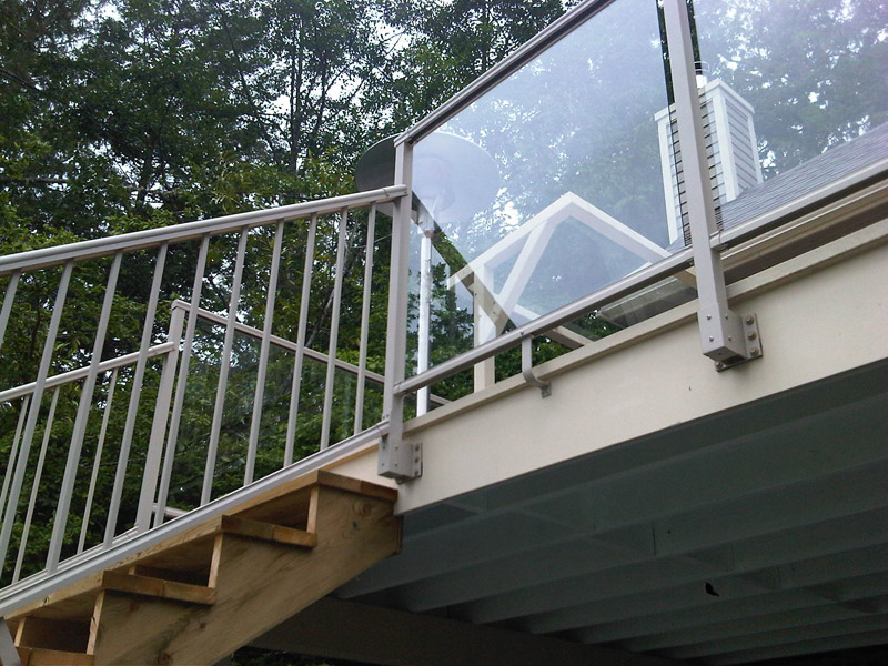 Picket and Glass Combo Railing - DekSmart Railings